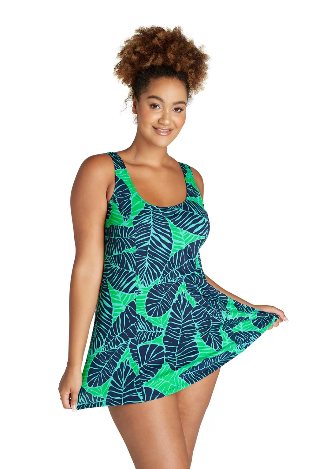 Shadow Palms Princess Line Swimdress - Genevieve Swimwear